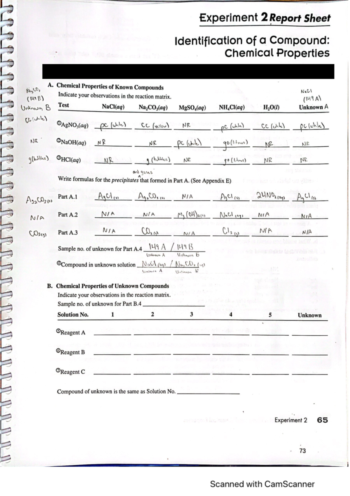 ID of a Compound Report - CHEM 1240 - Studocu