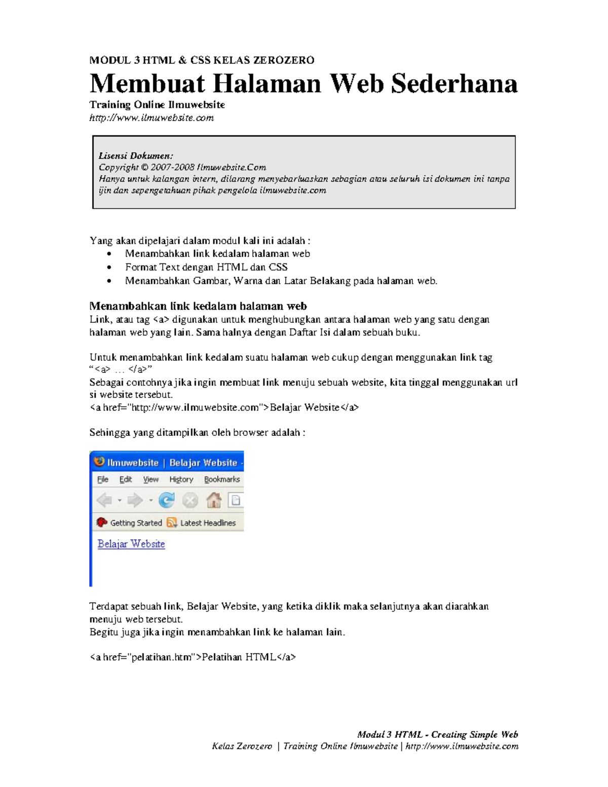 Modul 3 HTML Creating Simple Web Page - Modul 3 HTML - Creating Simple ...