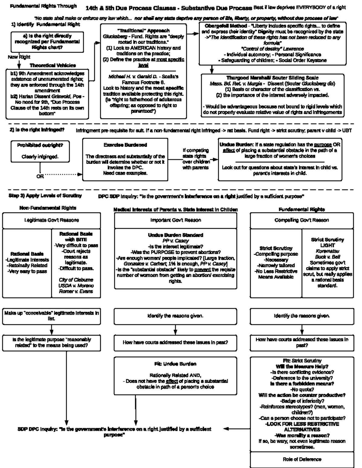 SDP via Due Process Clause - 14th & 5th Due Process Clauses ...