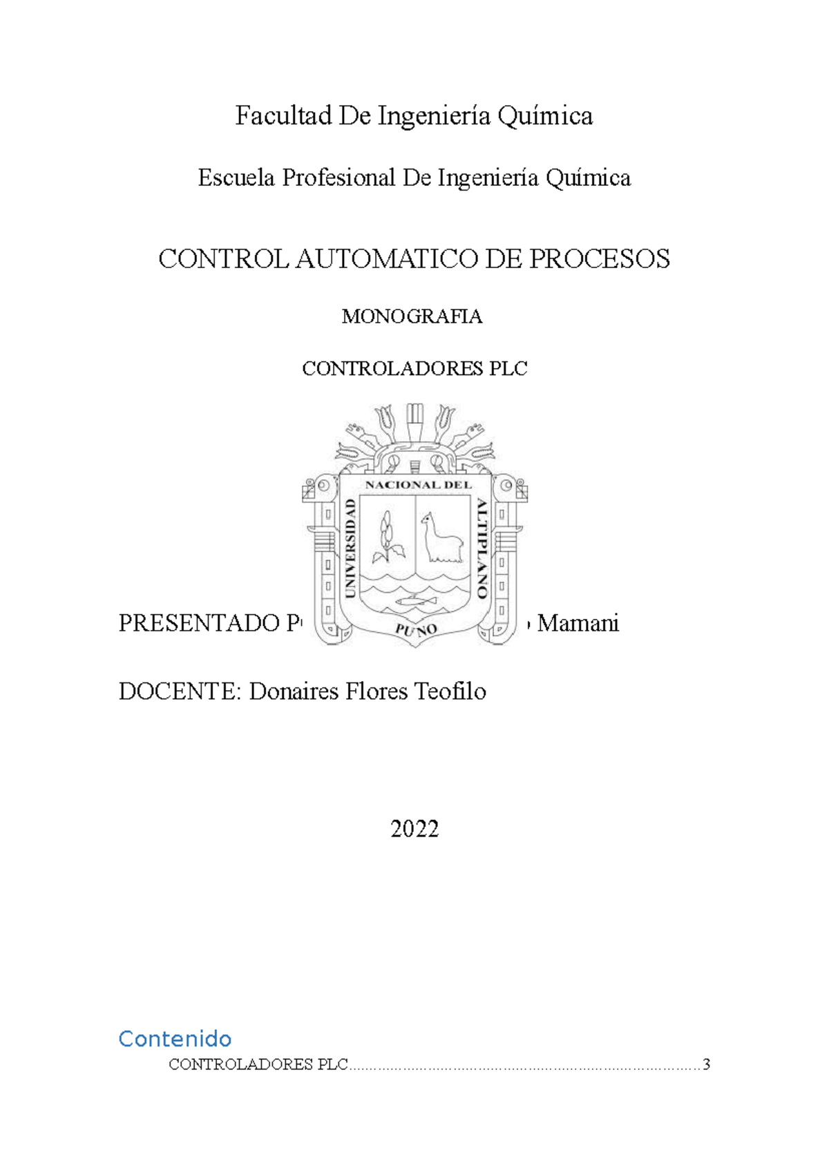 Monografia nicole rouse tito mamani - Facultad De Ingeniería Química ...