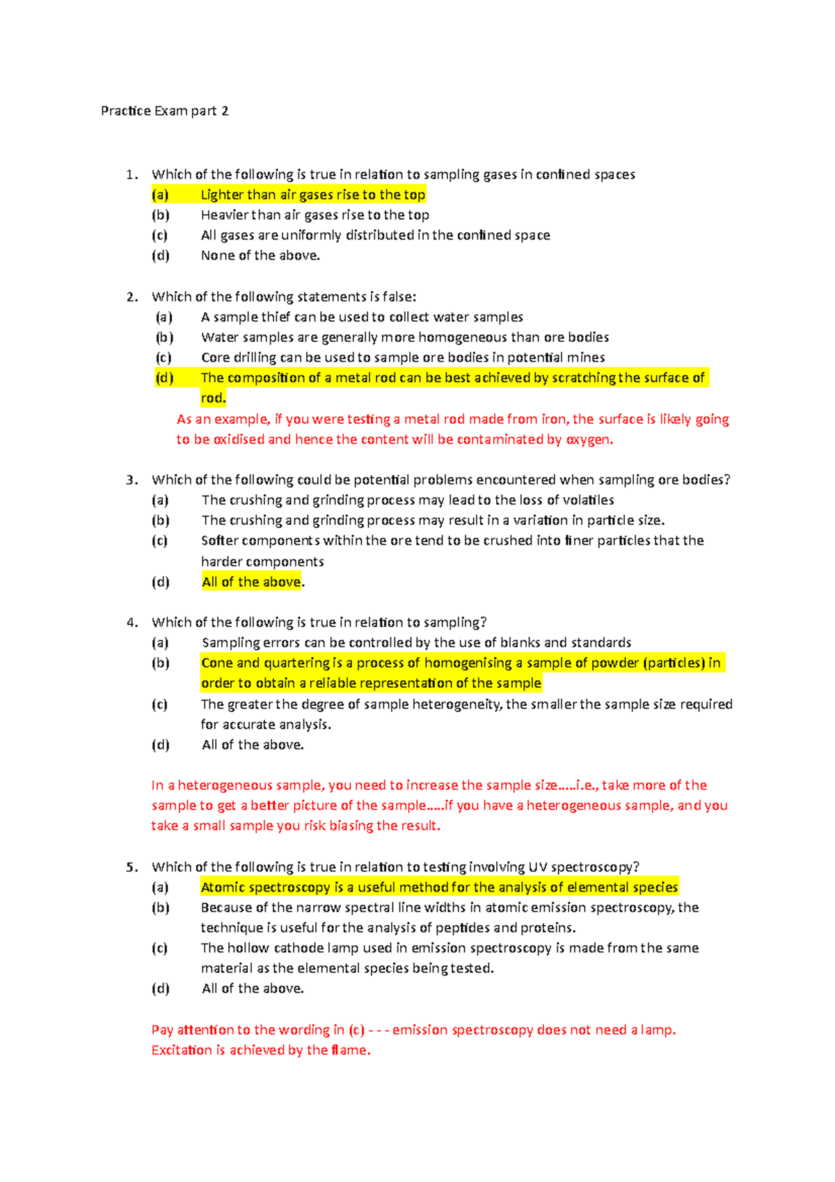 Practice Final Exam part 2 with answers-1 - Practice Exam part 2 Which ...