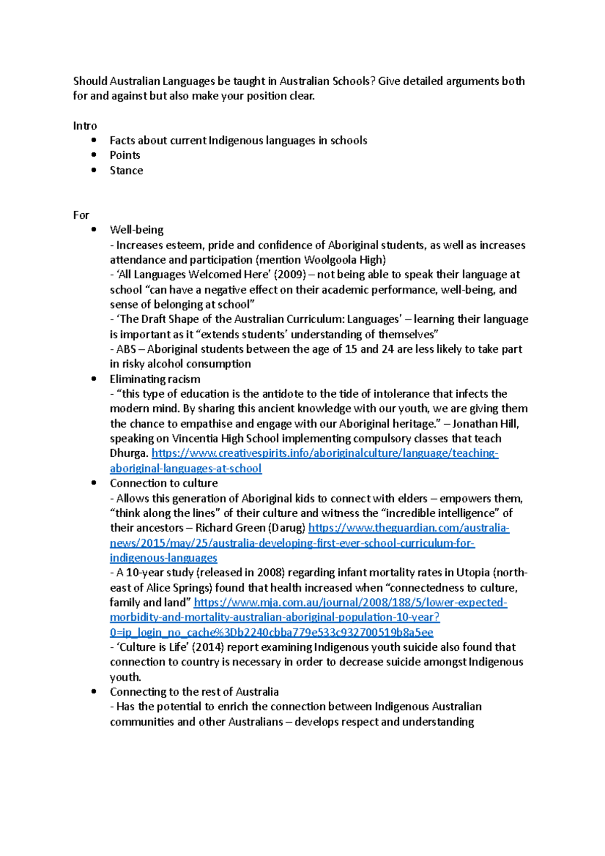 Aboriginal Languages 3 - Should Australian Languages be taught in ...
