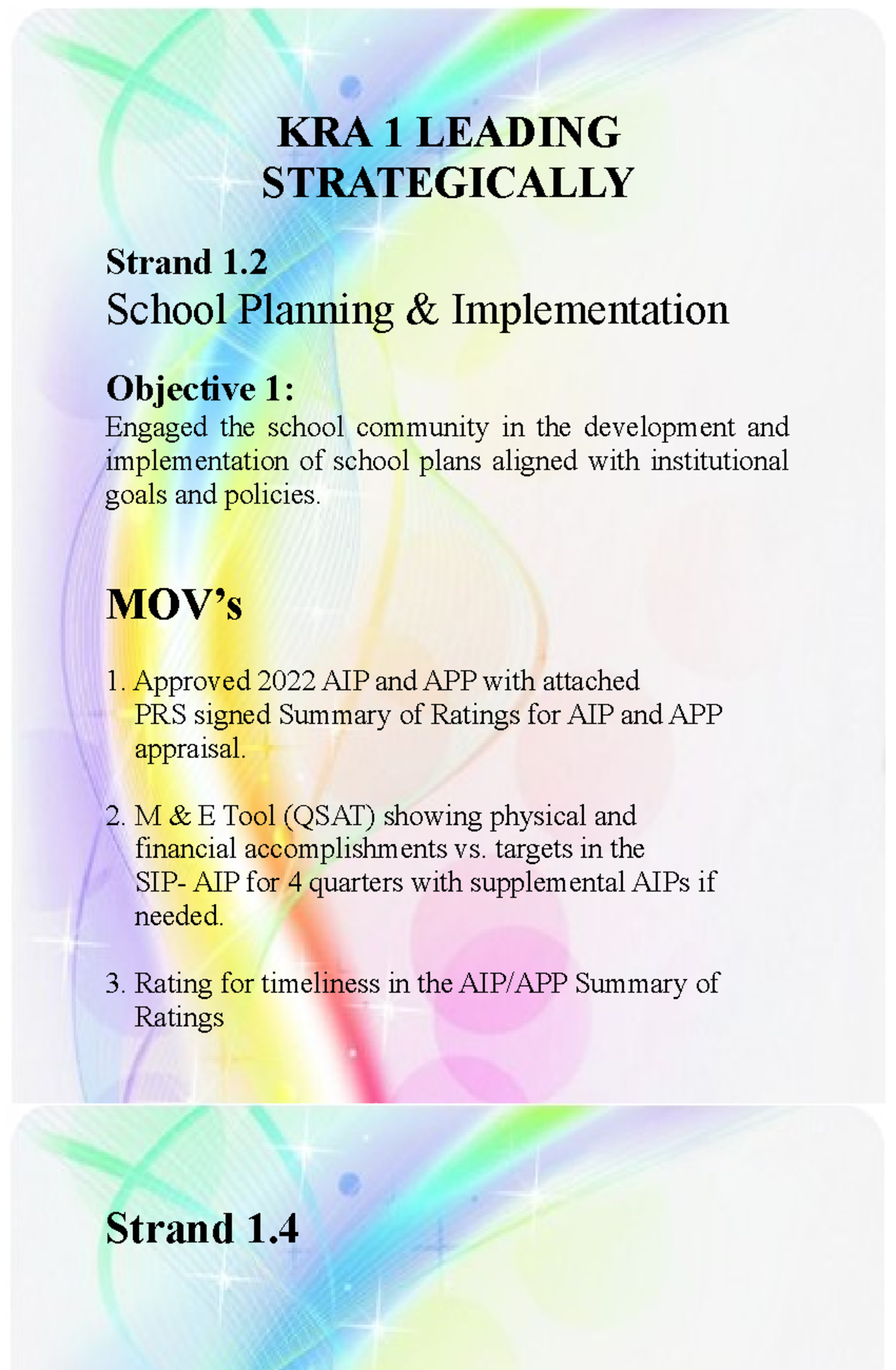 Scribd - none - KRA 1 LEADING STRATEGICALLY Strand 1. School Planning ...