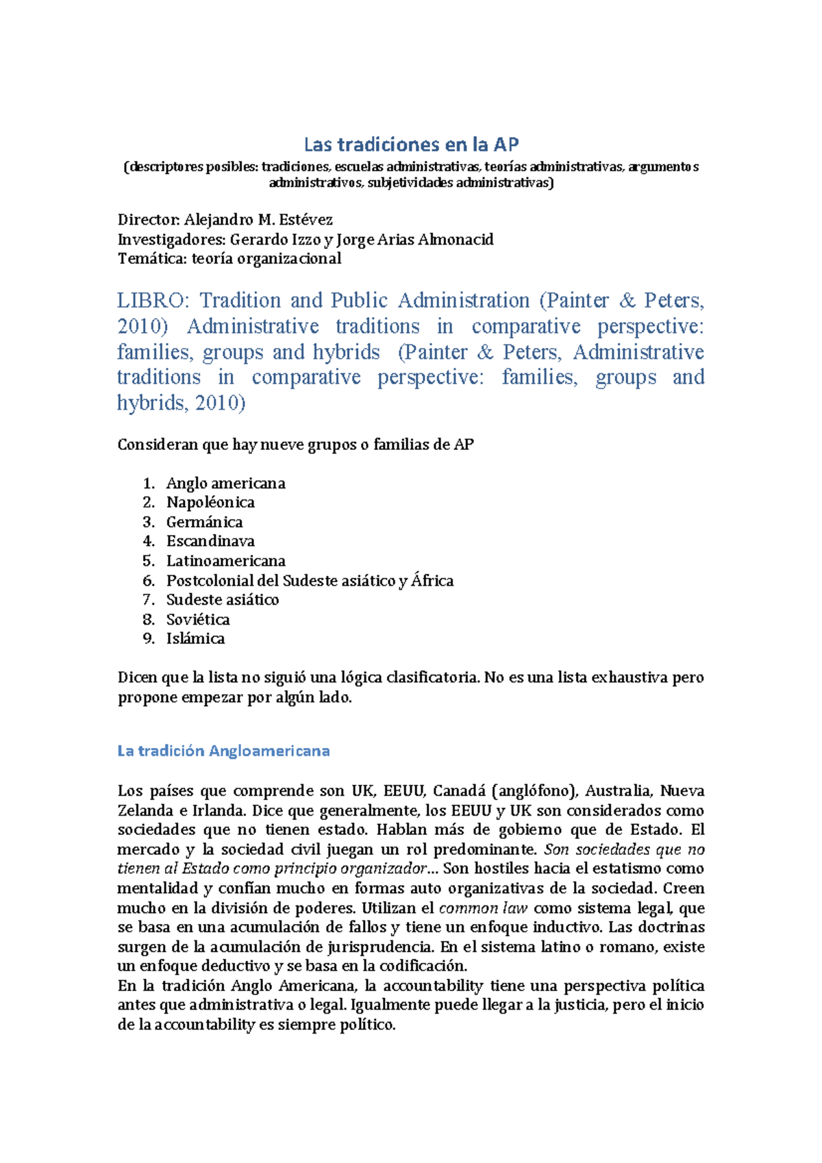 Tradiciones AP Estevez - Las tradiciones en la AP (descriptores ...