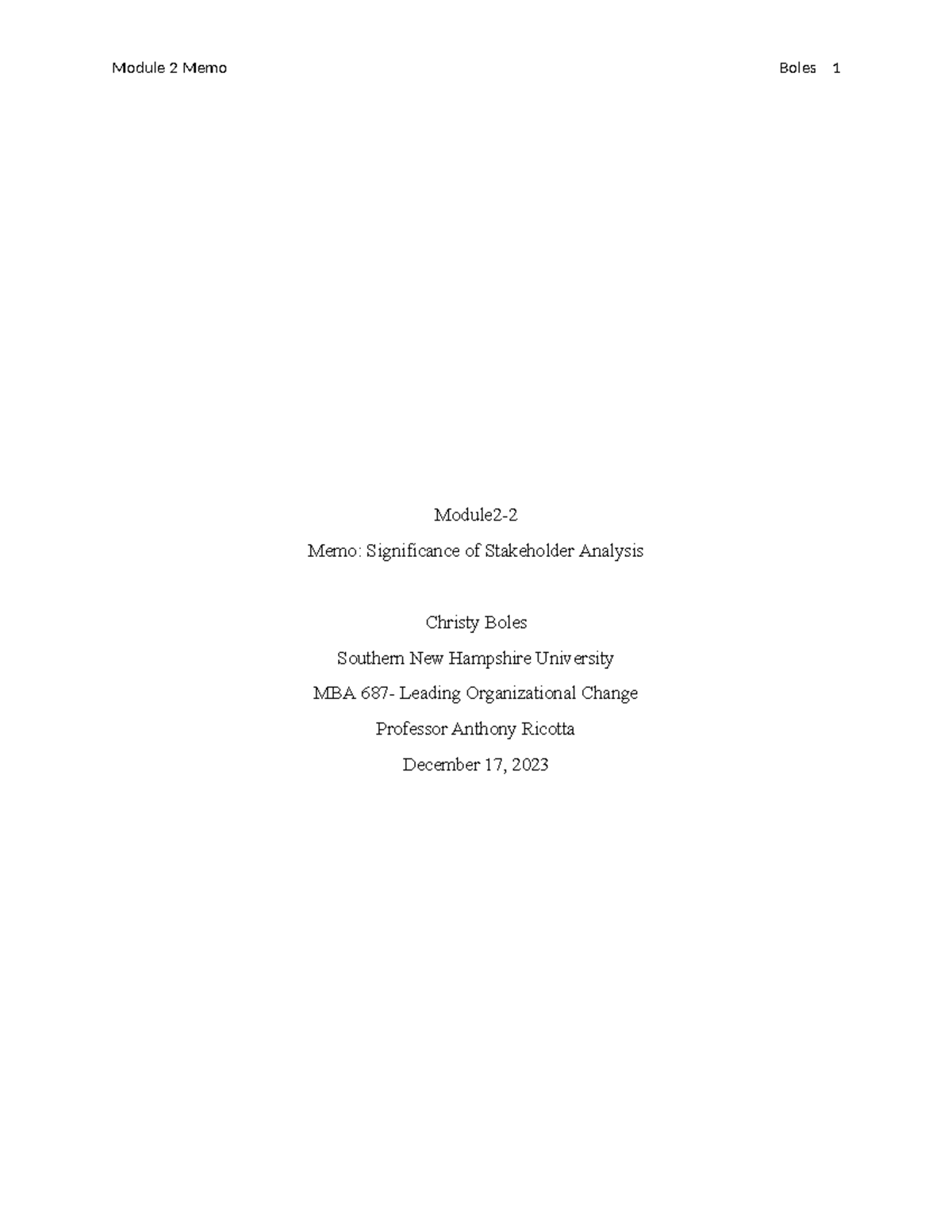 MBA 687 - Module 2-2- Significance of stakeholder Analysis -final ...