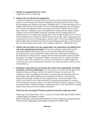 Module 6 Assignment- Mechanistic and Organic Structures Worksheet ...
