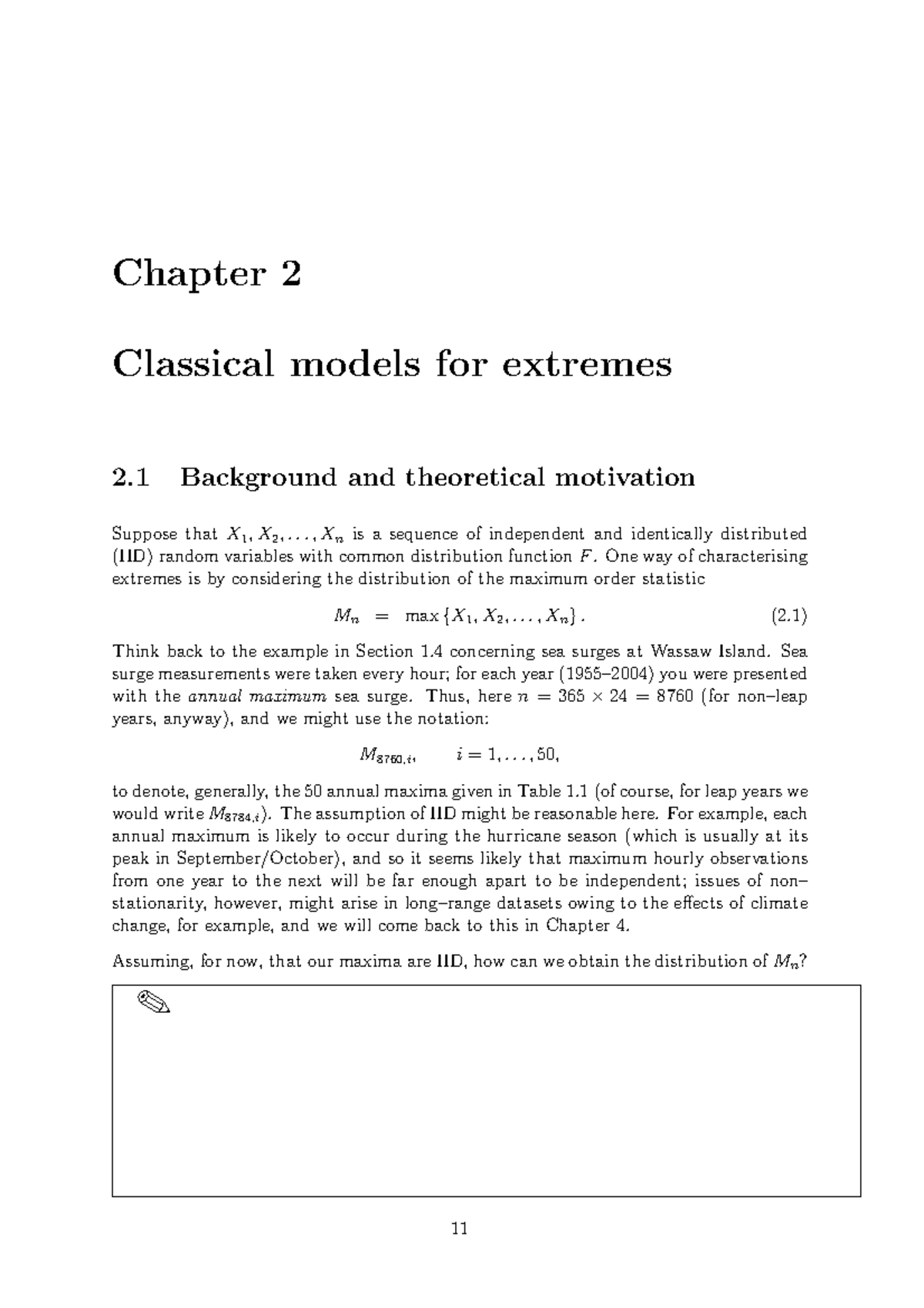 MAS8306 2015-2016 Lecture Notes - Chapter 2 - Chapter 2 Classical ...