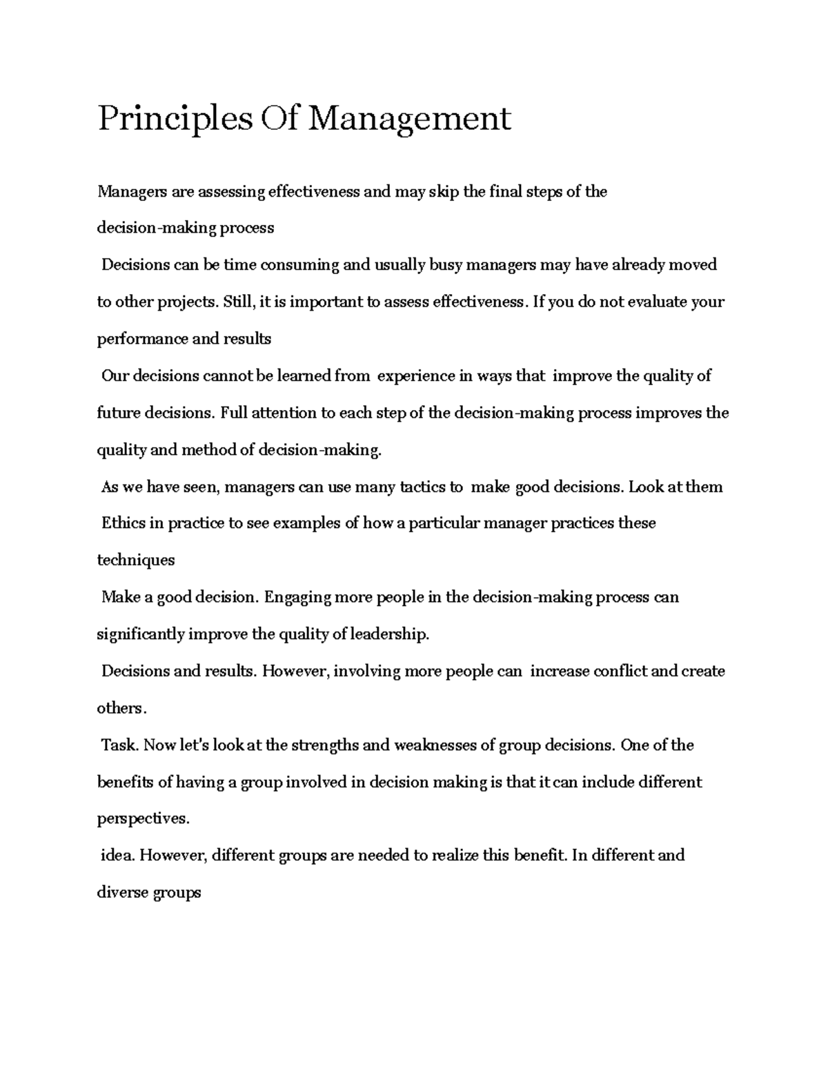 Principles Of Management 1.4 - Principles Of Management Managers are ...