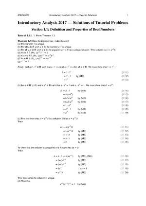 1Aux Alg 1 - algebra chapter 1 notes - 74 MATH1041 Algebra Chapter 1 ...