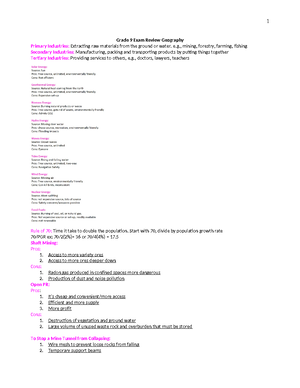 Canadian Geography - Grade: 9 - High School - Canada - Studocu