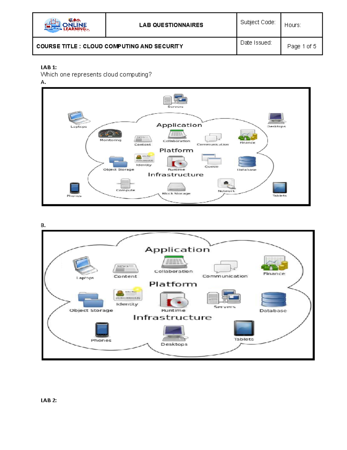 Cloud Computing AND Security LAB - COURSE TITLE : CLOUD COMPUTING AND ...