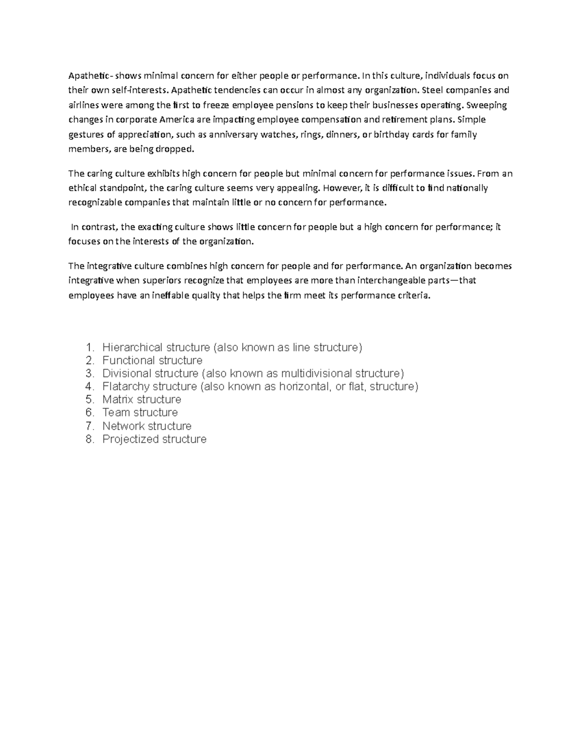 Guide for discussion - Apathetic- shows minimal concern for either ...