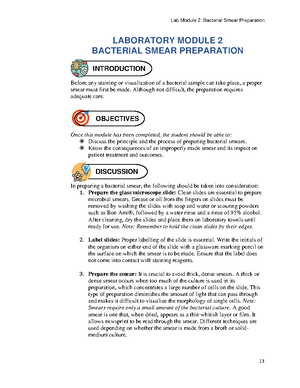 Laboratory 2 Simple Stain - LABORATORY MODULE 3 SIMPLE STAIN ...