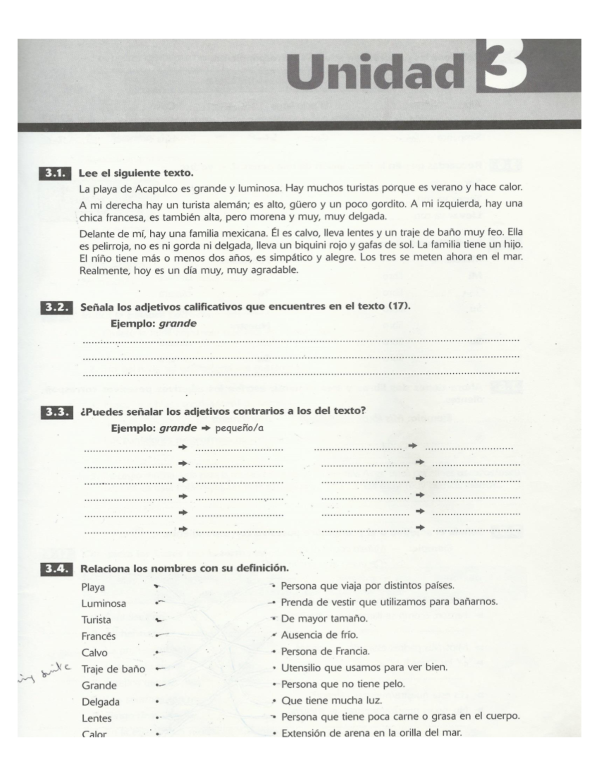 3 - Ejercicios de repaso para español como segunda lengua - Gramática ...
