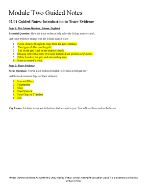 1.02 Forensic Investigation Worksheet - 1 Forensic Investigation ...