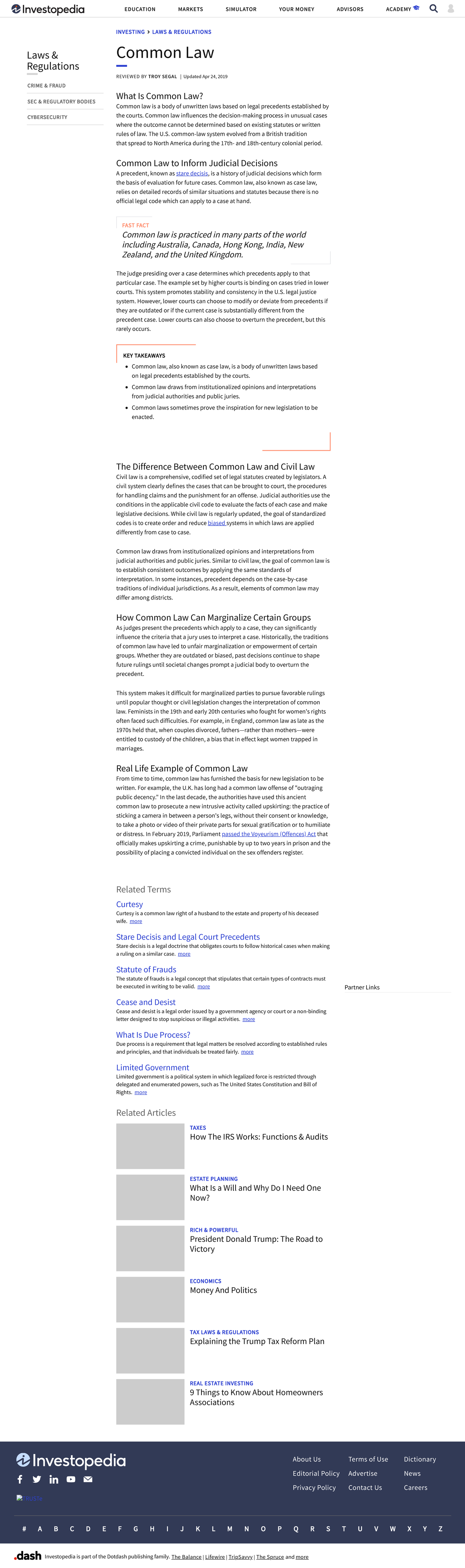 Common Law Definition - Lord Cornwallis was a British army officer ...