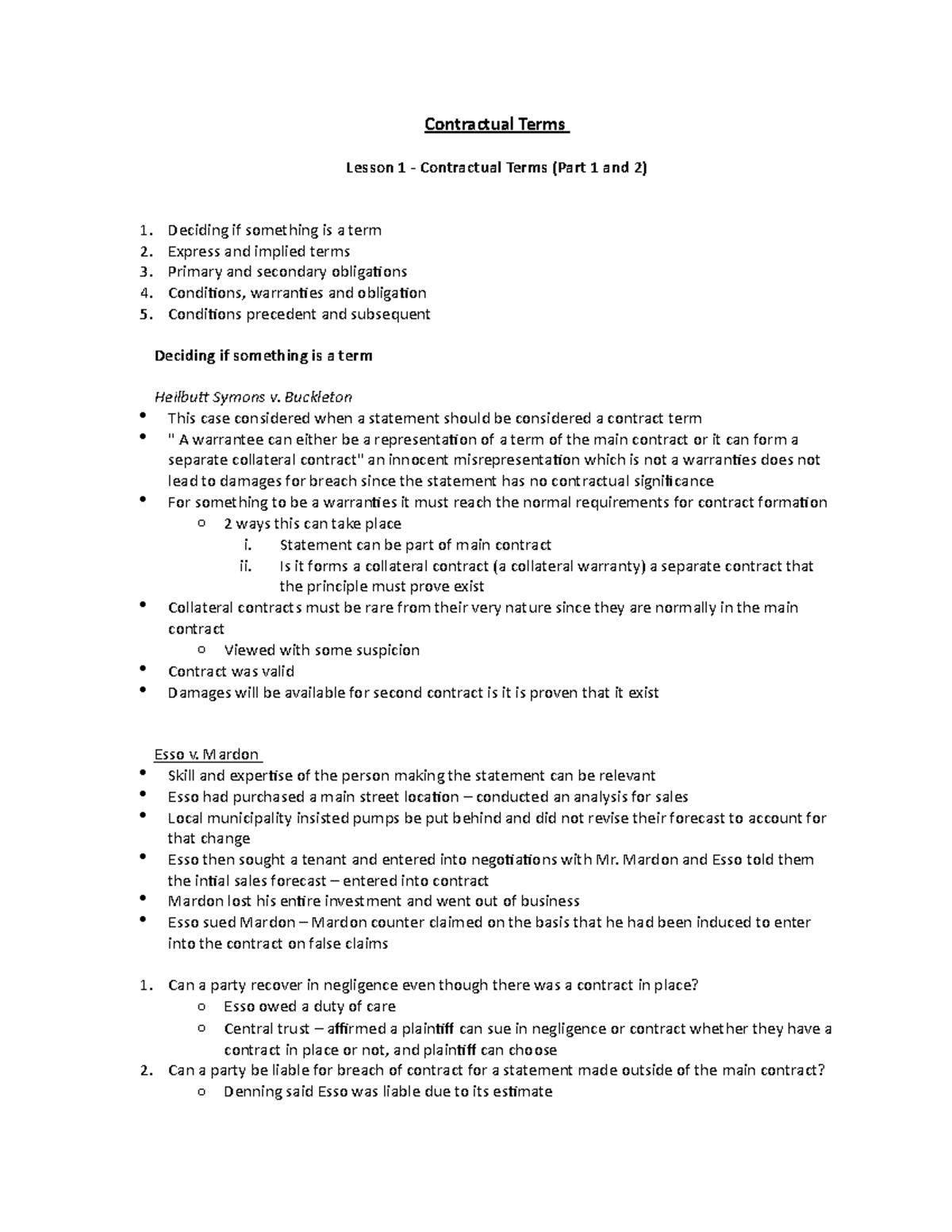 Contractual Terms MOs 2275 - Contractual Terms Lesson 1 - Contractual ...