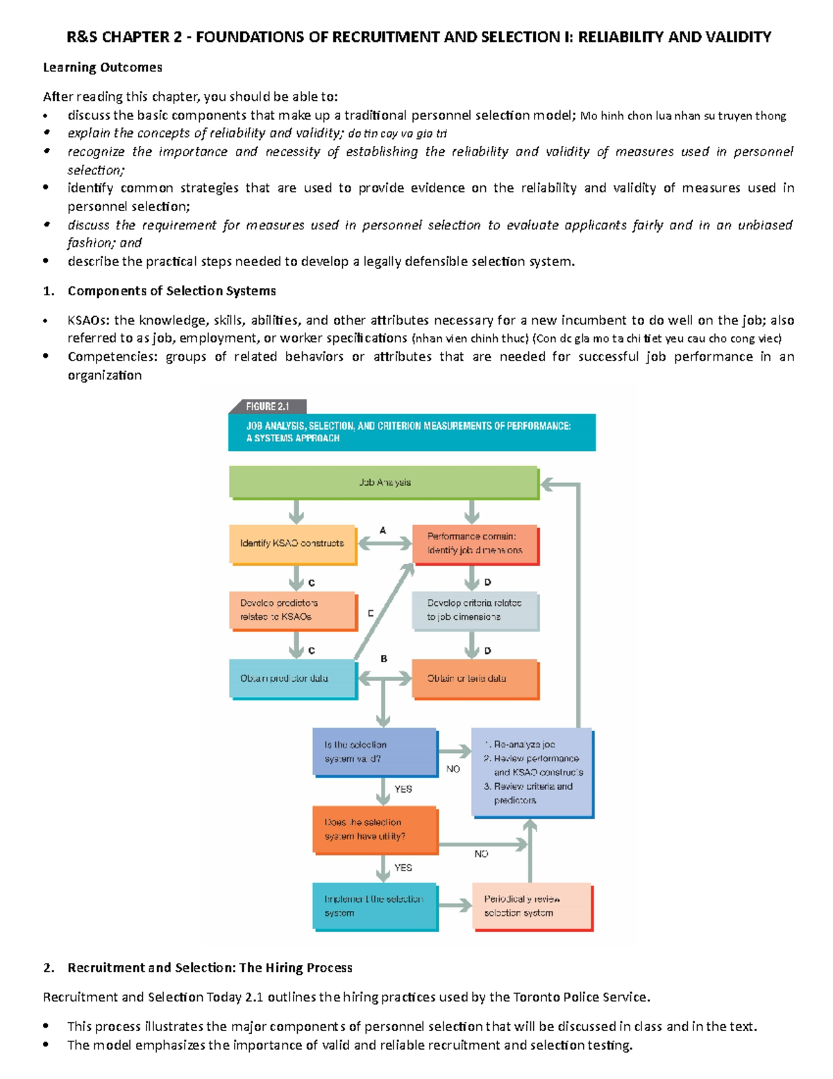 R&S Chapter 2 - Foundations of Recruitment & Selection I Reliability ...