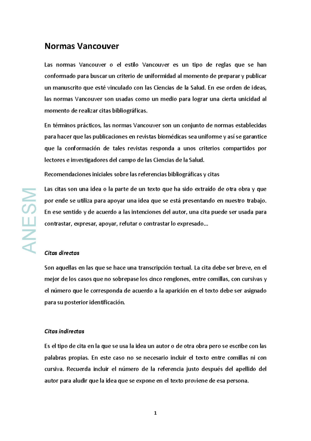 Normas-Vancouver - interesante - Normas Vancouver Las normas Vancouver ...