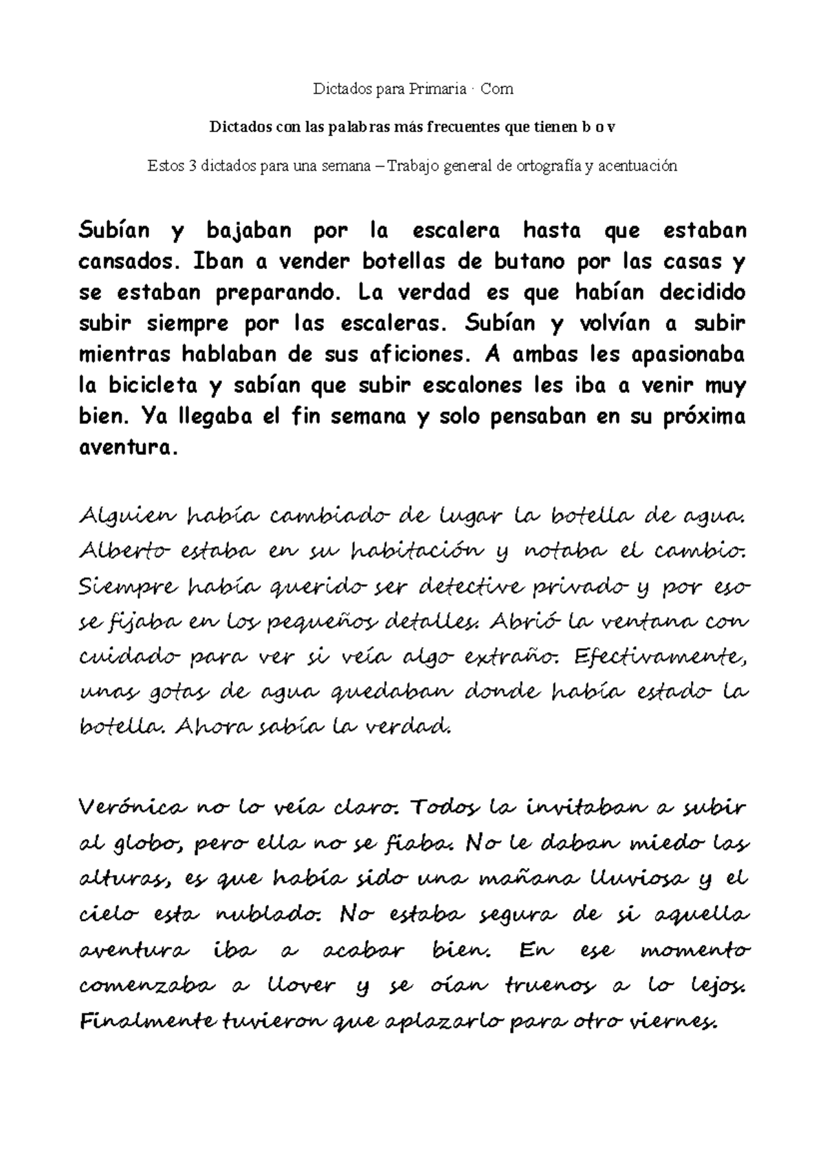Dictados palabras con b v - Dictados para Primaria · Com Dictados con ...