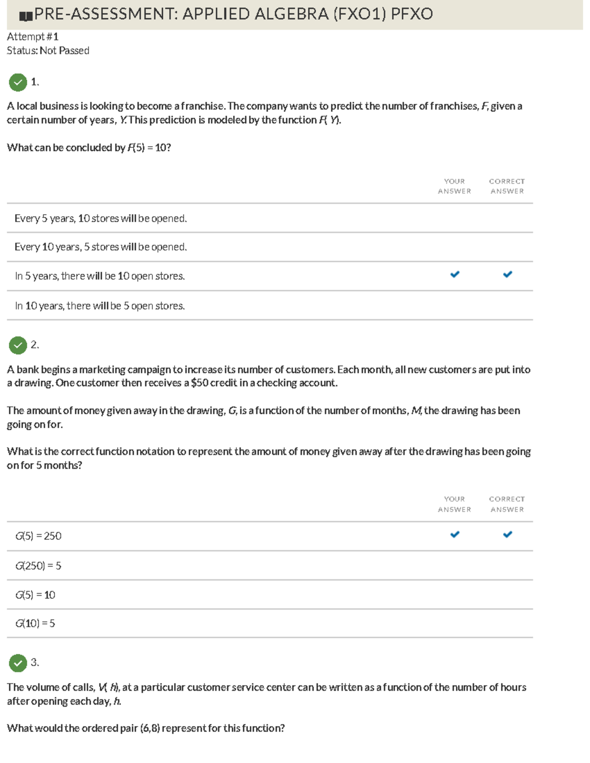 WGU - C957 - THE SELECTED GRAPHS WERE APPROVED ON FIRST ATTEMPT. - PRE-ASSESSMENT: APPLIED ...