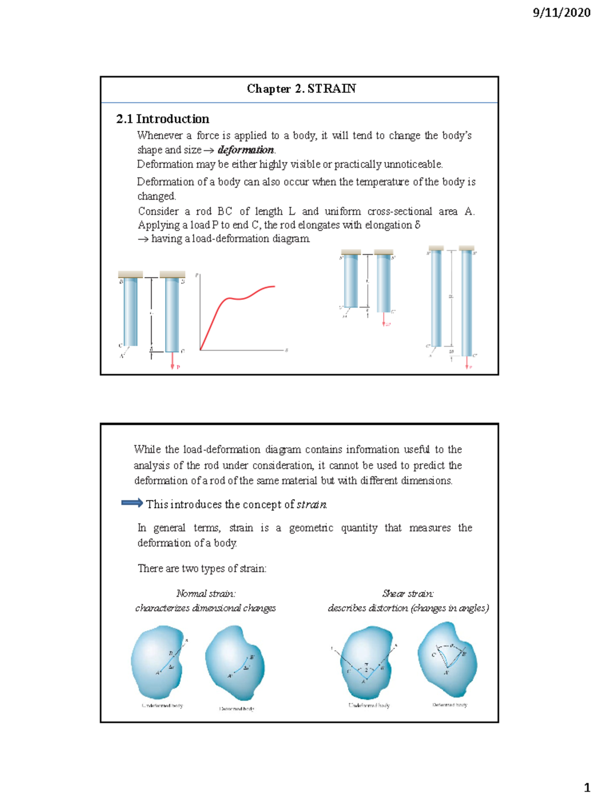 Chapter 2. Strain printed - Chapter 2. STRAIN 2 Introduction Whenever a ...