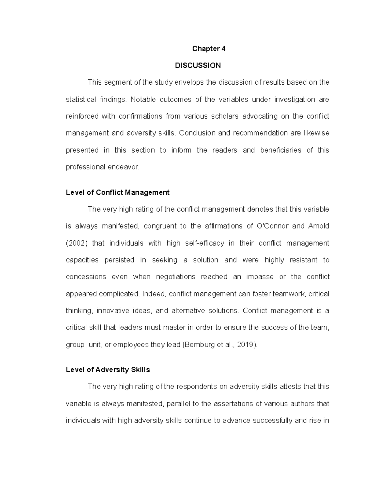 Mahinay- Chapter-4 - Chapter 4 DISCUSSION This segment of the study ...