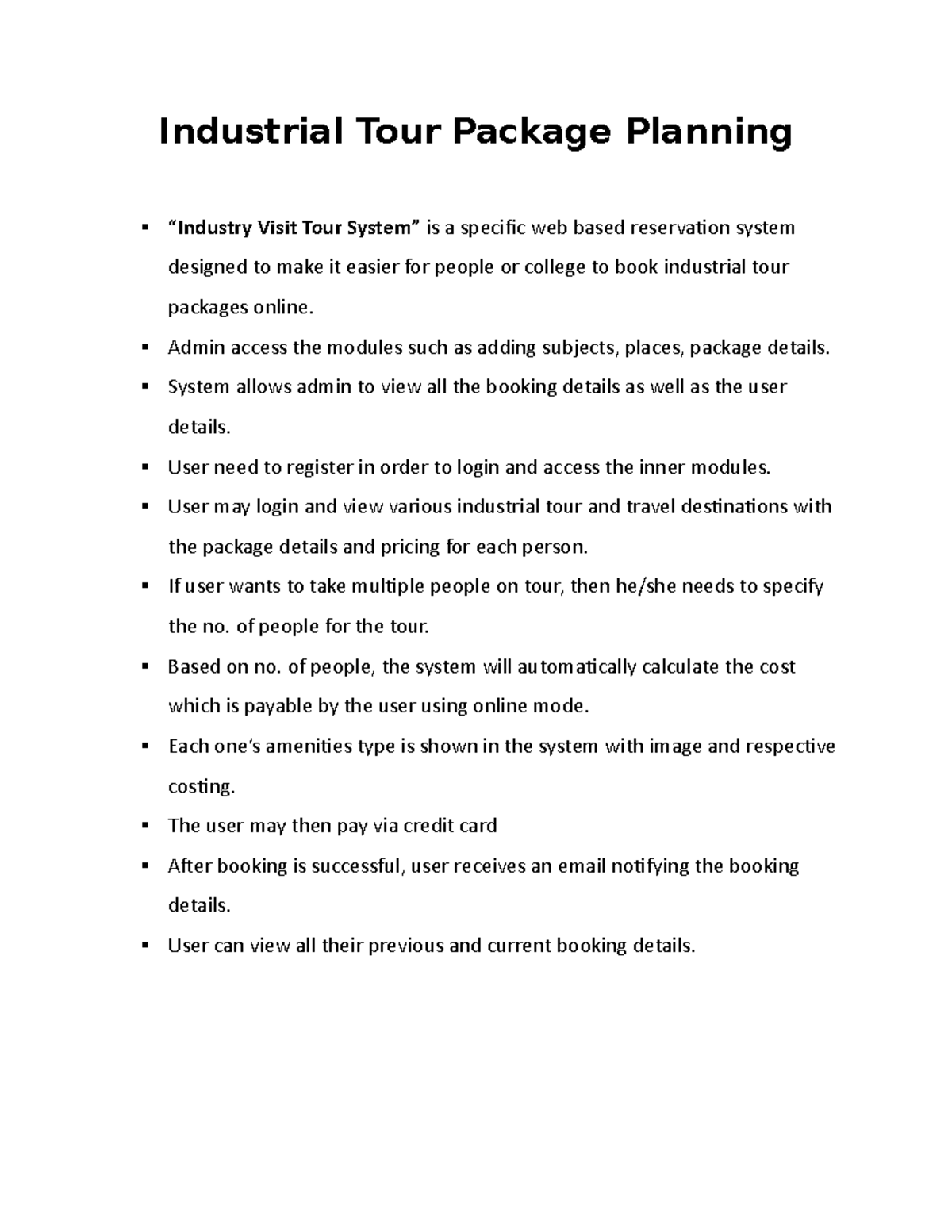 Industry visit procedure - Industrial Tour Package Planning “Industry ...