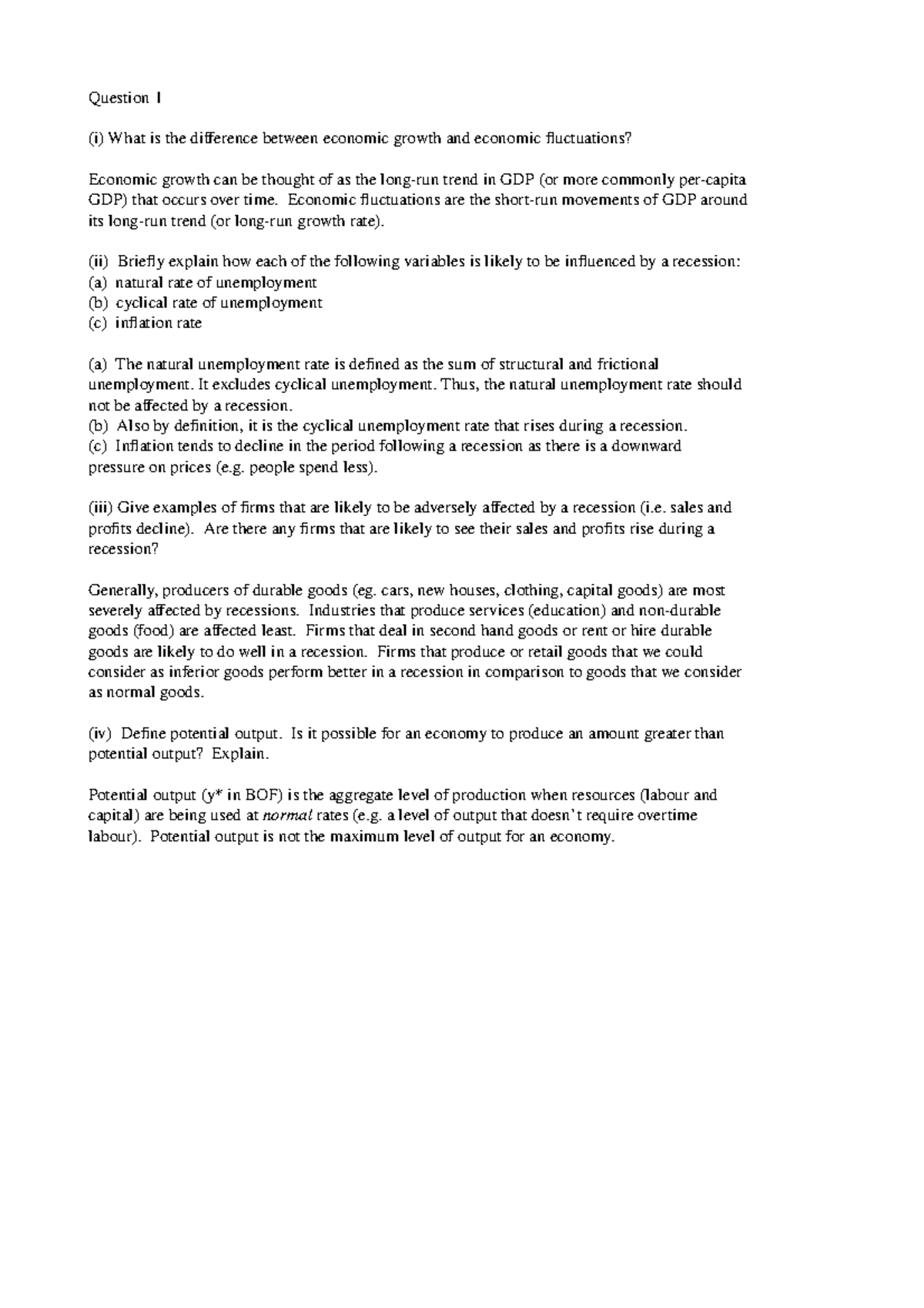 Wk 5 Homework - Tutorial Week 5 - Question 1 (i) What is the difference ...