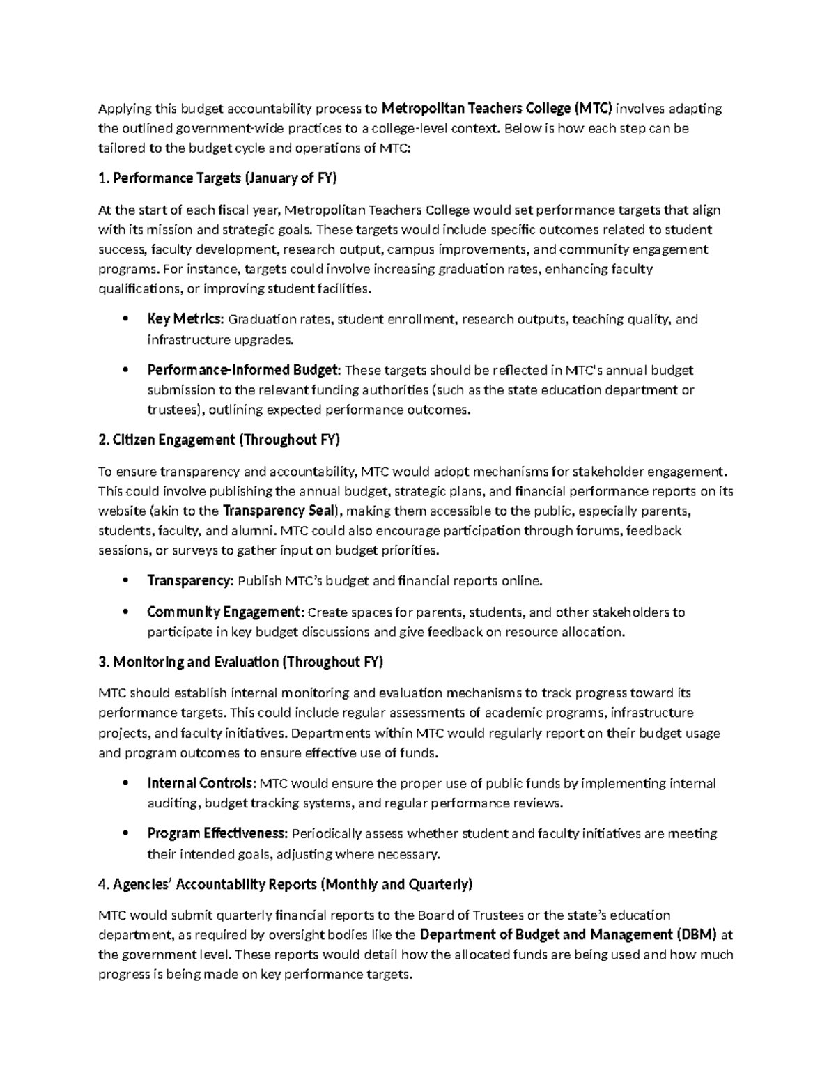 Budget Cycle Phase 4 - Financial - Applying this budget accountability ...