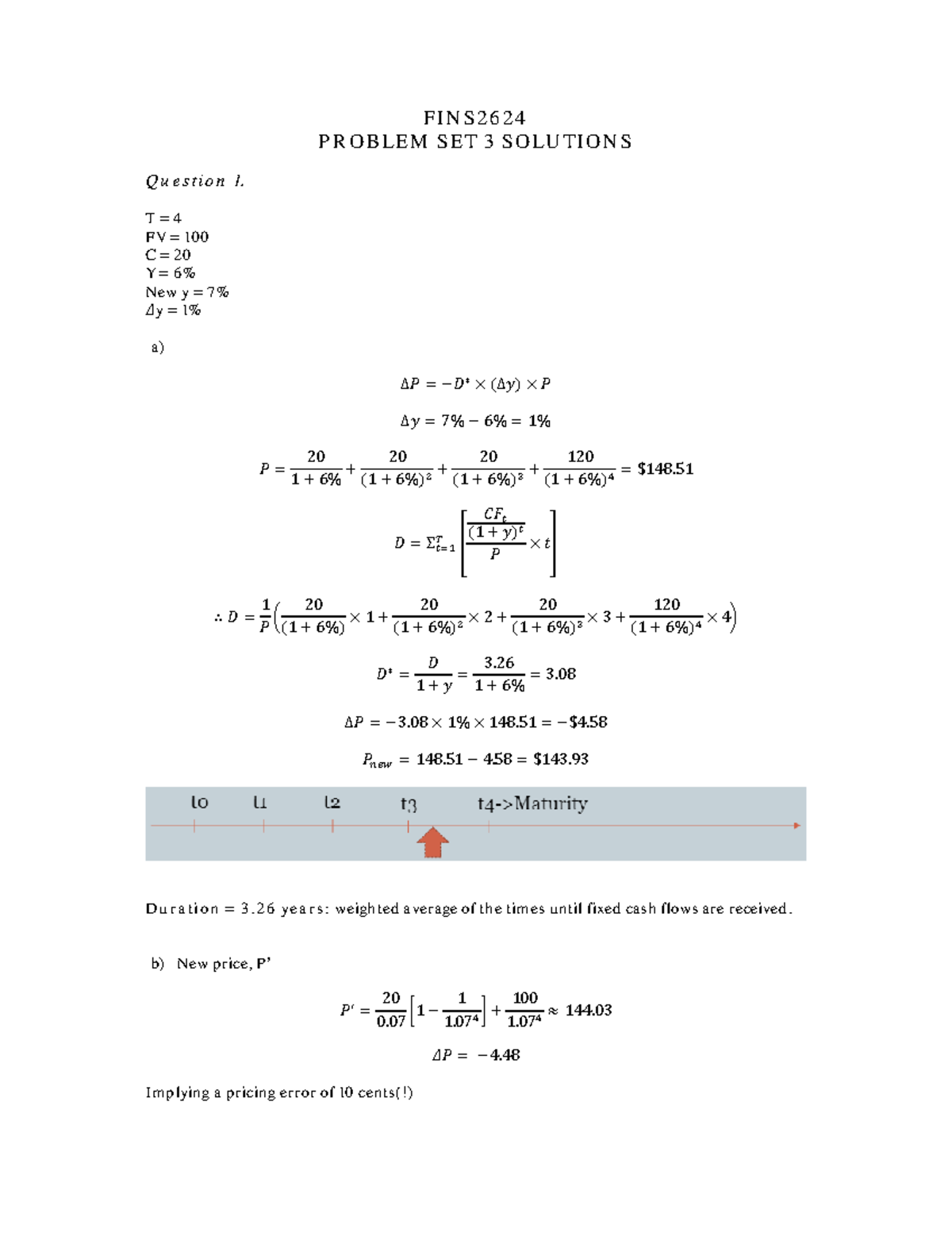 Problem Set 3 Solutions - FIN S 2 6 2 4 P R OB LEM S ET 3 S OLU TION S ...
