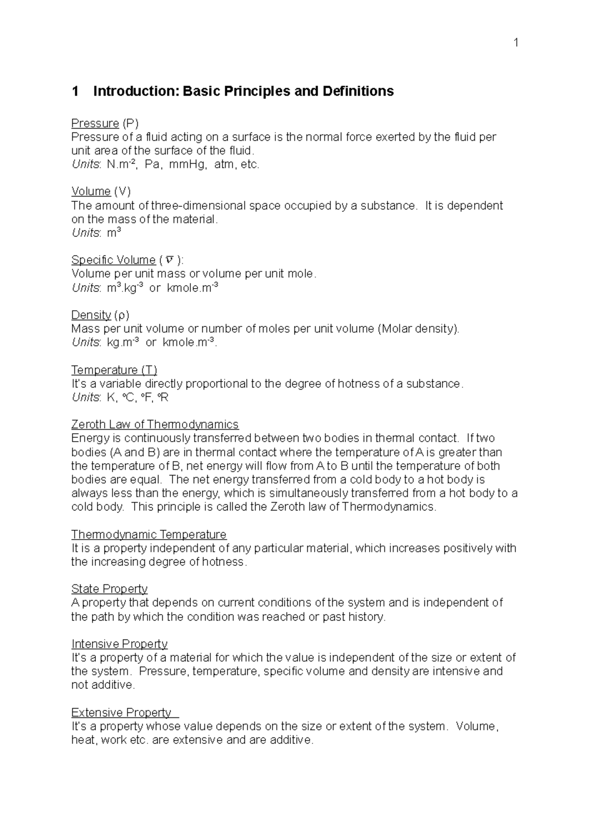 Notes 1 - Introduction: Basic Principles and Definitions - 1 ...
