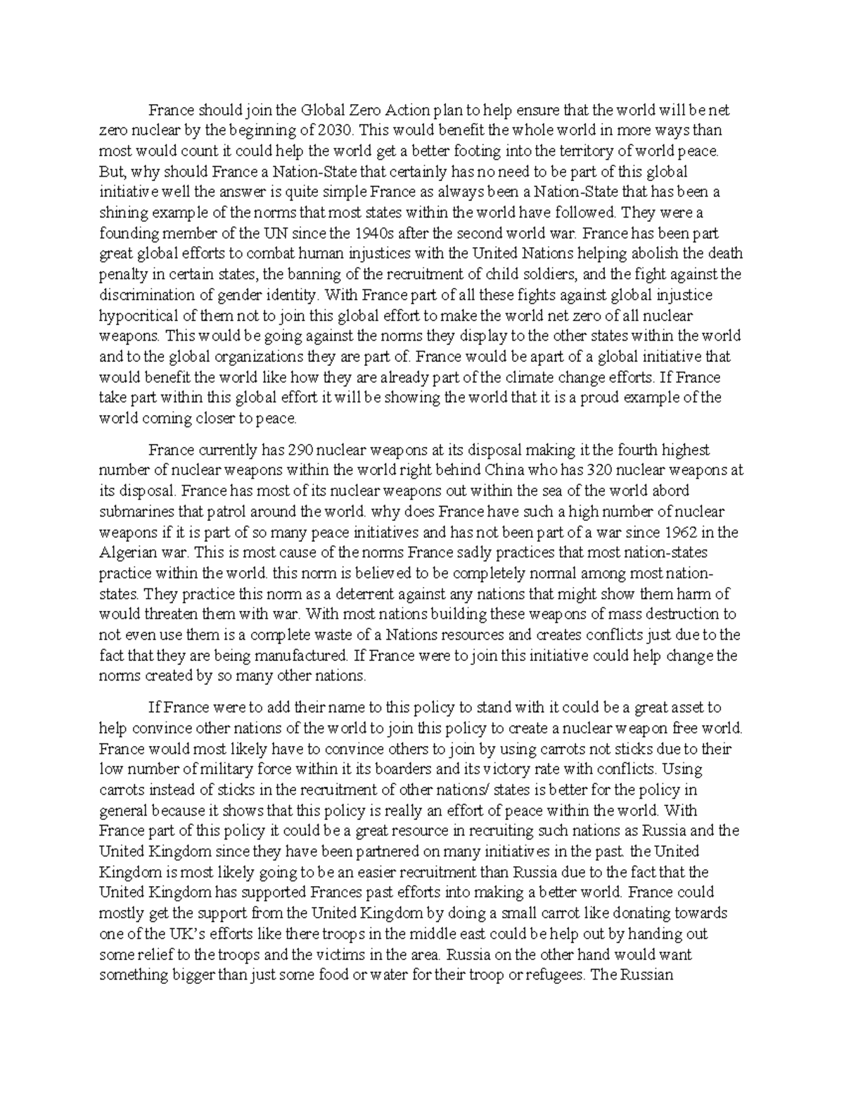 Policy Paper SS115 - policies reflecting on France - France should join ...