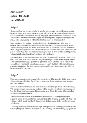 Examinationsuppgift 1 Kurs 1SA600 Akademiskt skrivande och historiska ...