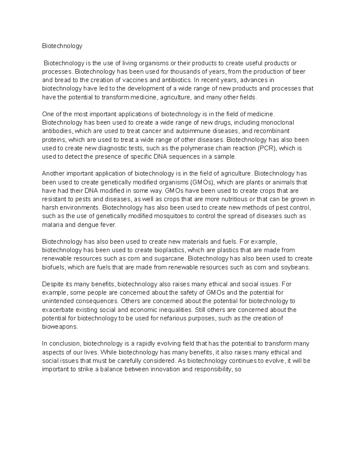 Biotechnology - biotech is very hard i don't recommed - Biotechnology ...