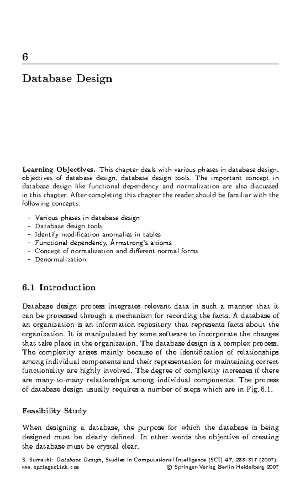 Unit III Rdbms - 6 Database Design Learning Objectives. This chapter deals with various phases ...