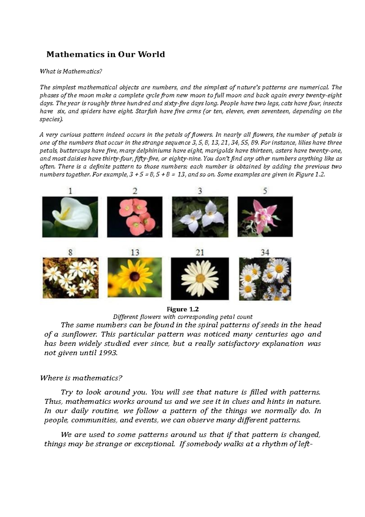 All about mathematics - Mathematics in Our World What is Mathematics ...