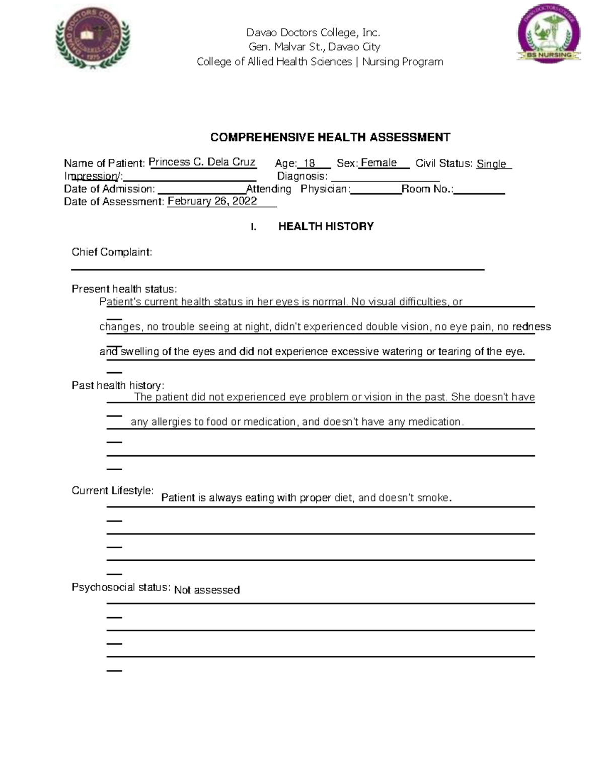 Copy of Comprehensive-HA-EYE ASSESSMENT FOR PATIENT- COMPREHENSIVE ...