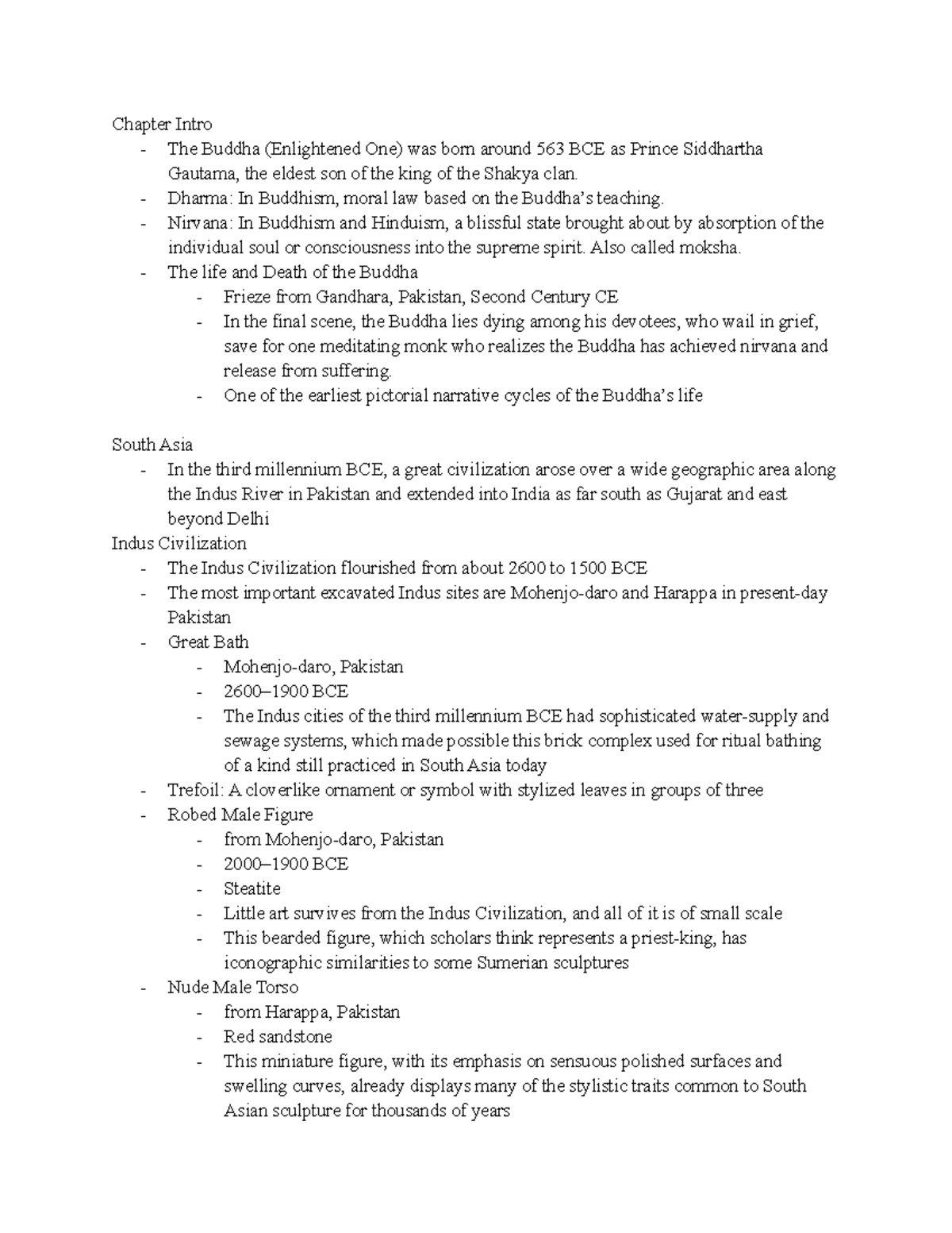 AP Art History Chapter 15 Notes - Chapter Intro - The Buddha ...