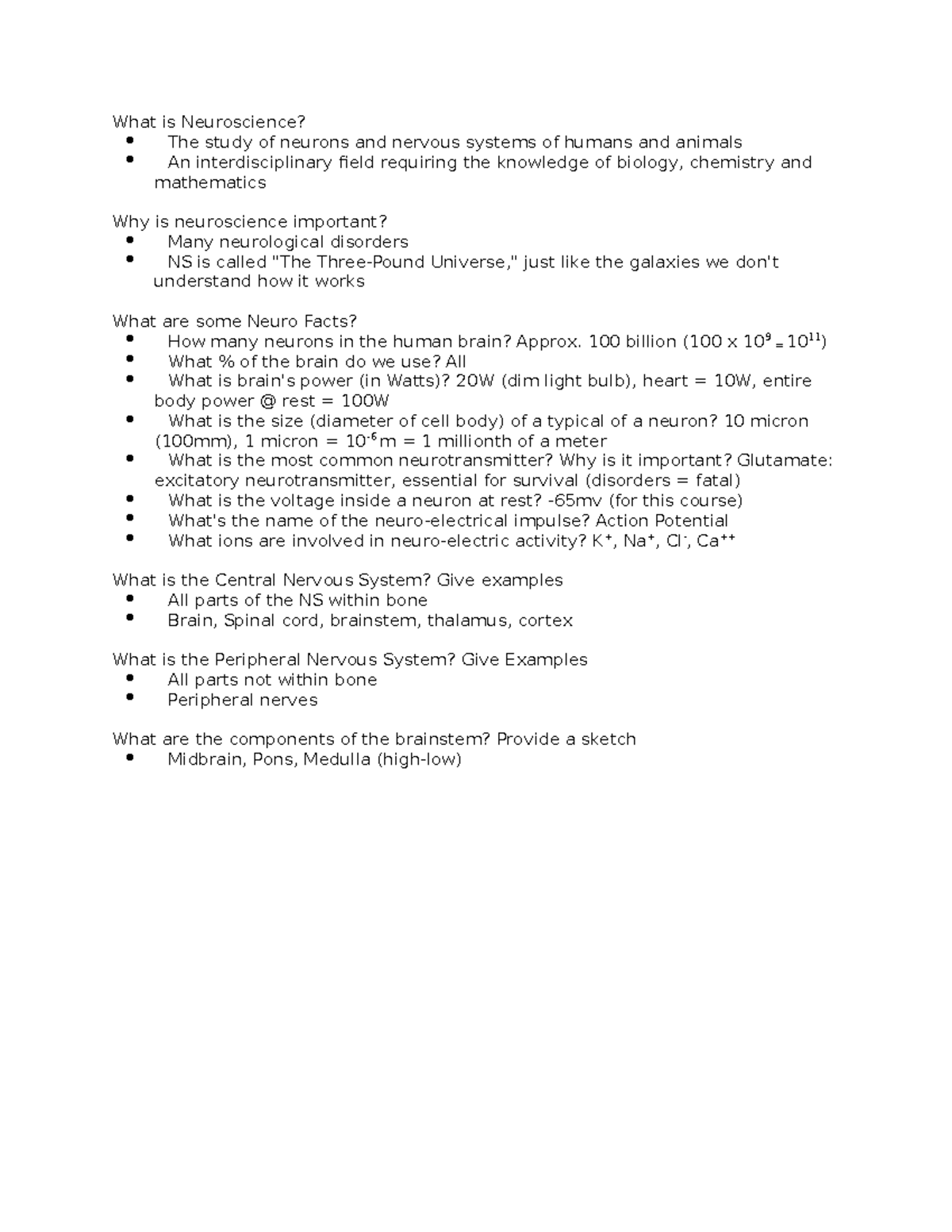 PNB 2XB3 Lecture 1 - Dr. Goldreich - What is Neuroscience? The study of neurons and nervous ...