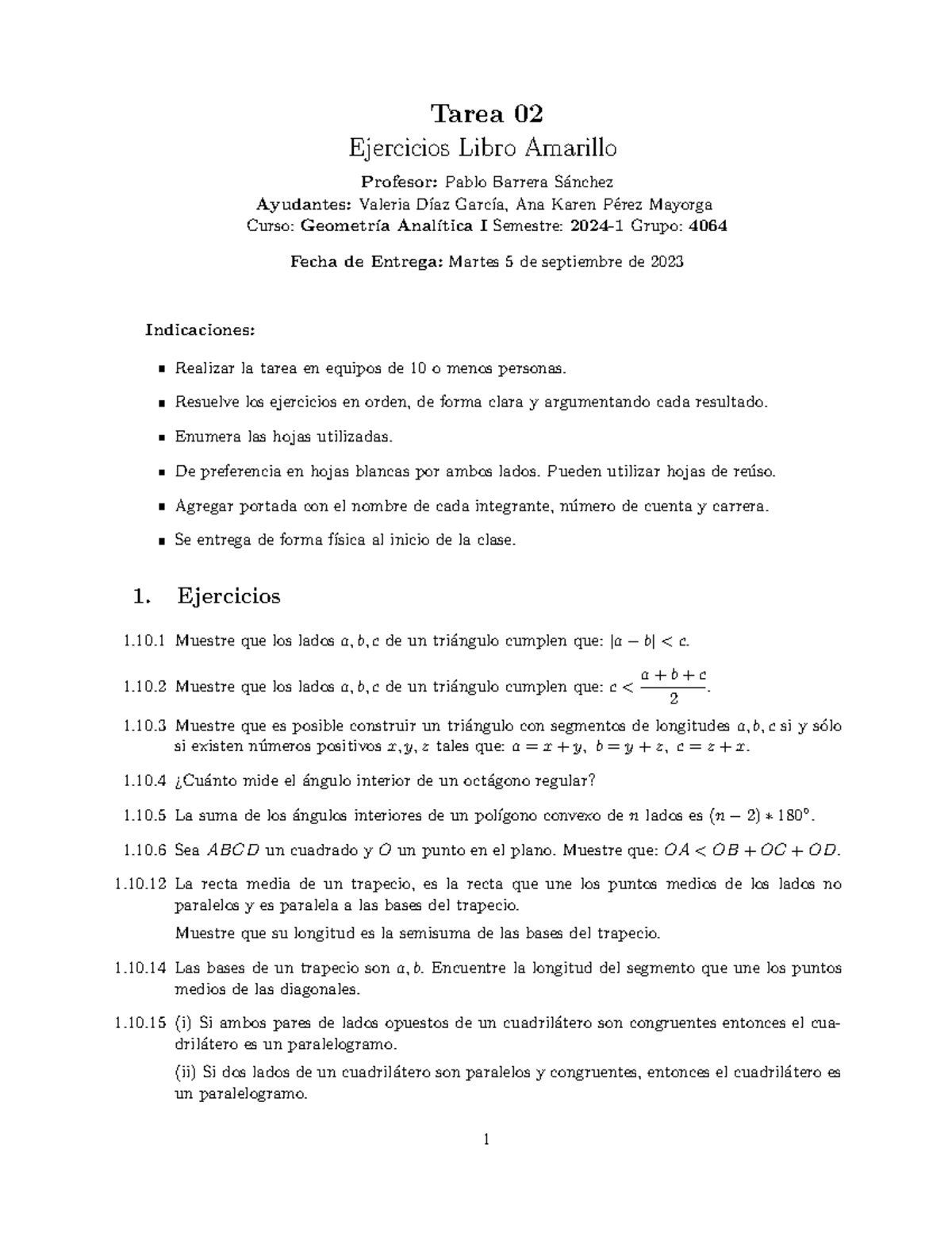 Tarea 02 230830 103427 230830 103426 - Tarea 02 Ejercicios Libro Amarillo Profesor: Pablo ...