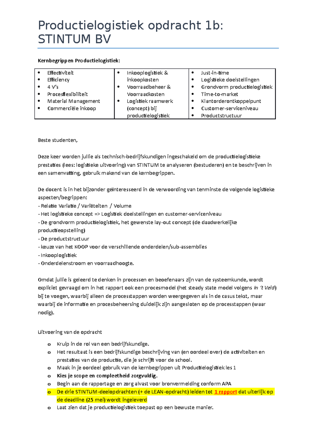 2122 -Deelopdracht 1b productielogistiek (Stint of BSO bus ...