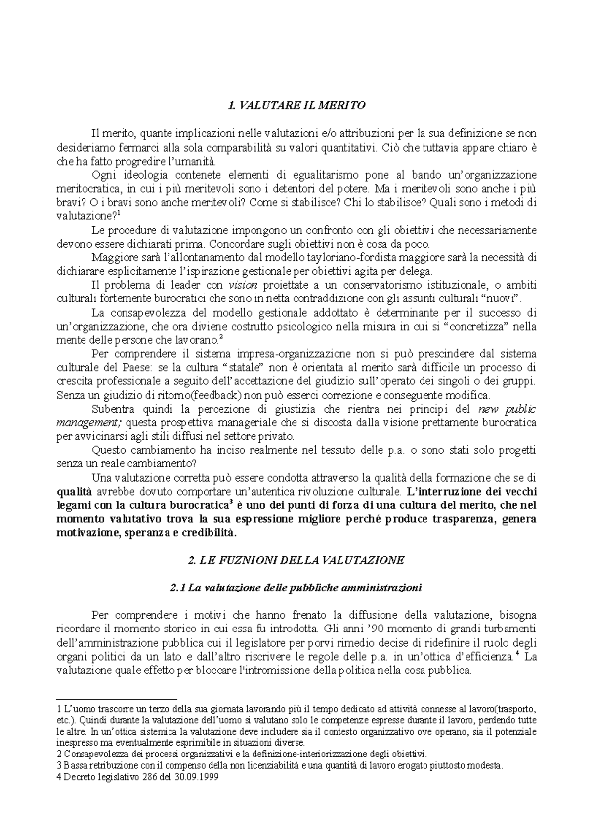 Verso il merito - Riassunto del libro - 1. VALUTARE IL MERITO Il merito ...