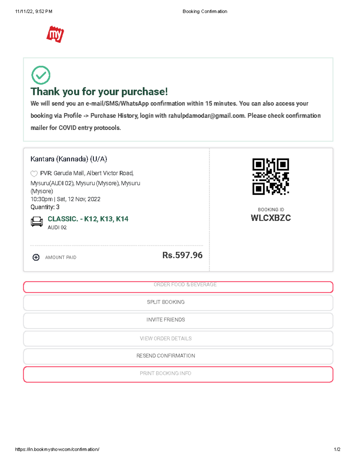 Booking Confirmation - kgjhg - 11/11/22, 9:52 PM Booking Confirmation ...
