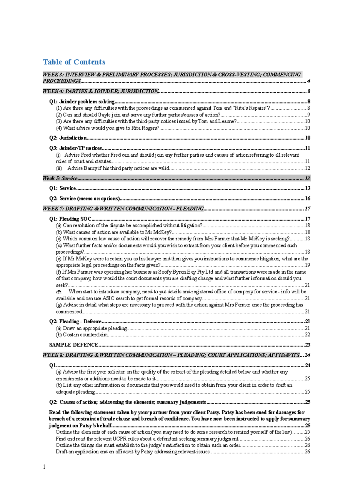 CP Collated Tutorials - Tutorial notes for all weeks combined. - LLB306 ...