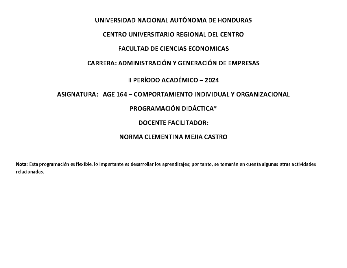 Progr. DID. COMP. IND. Y ORG. (II PAC 2024) Norma - UNIVERSIDAD ...
