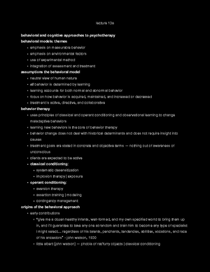 Lecture 5a, 5b, 5c - Dr. Ian H. Gotlib - lecture 5a diagnosis and ...