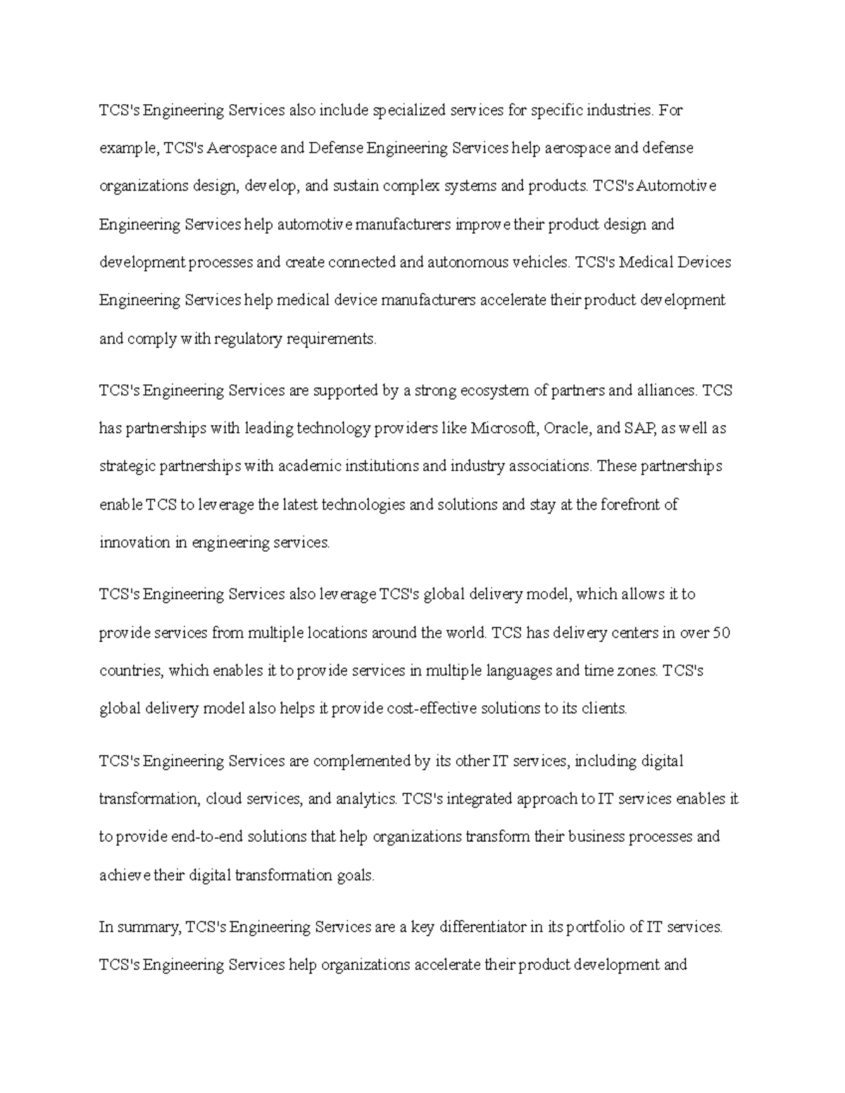 16 - TCS's Structure and Business Subsideries - TCS's Engineering ...