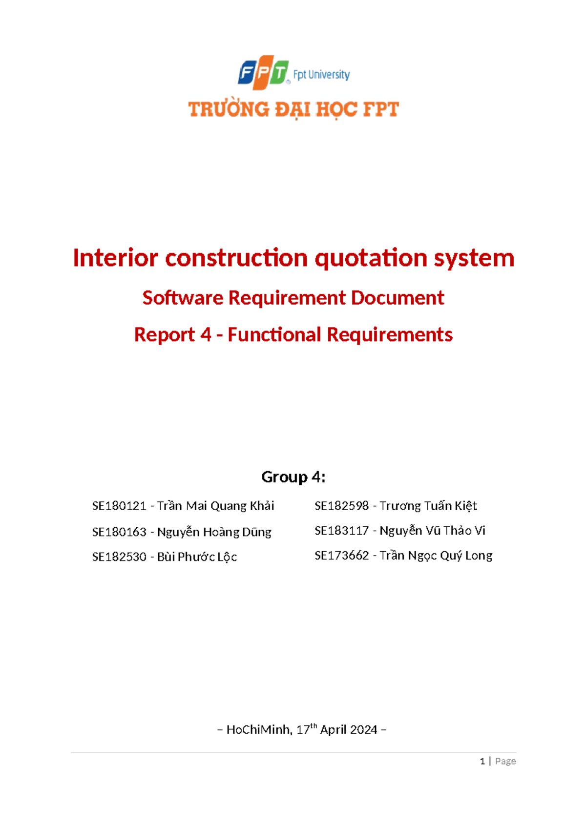 SWR302 SRD Report 4 Functional Requirements - Interior construction ...