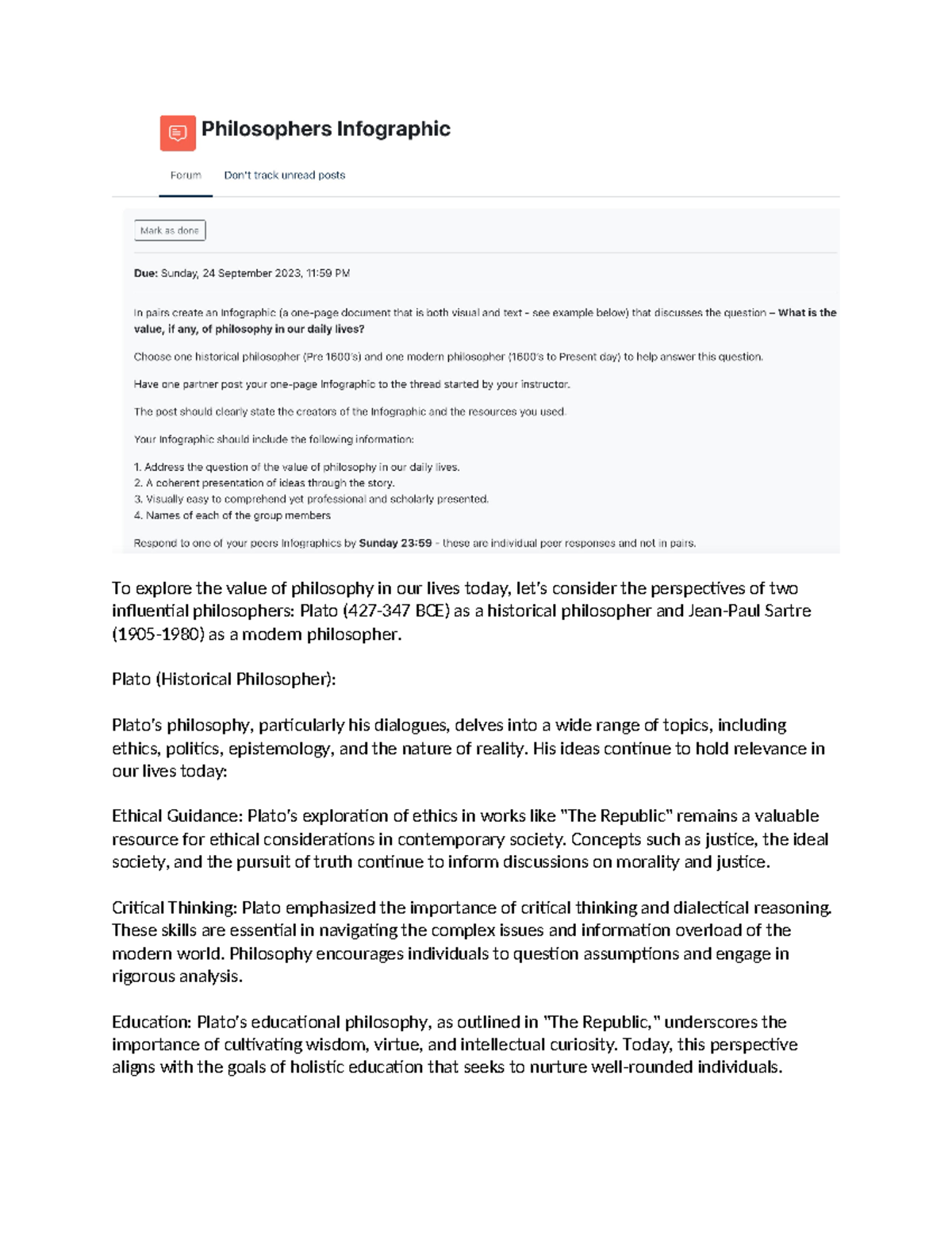 Phil infographic Assignment - To explore the value of philosophy in our ...